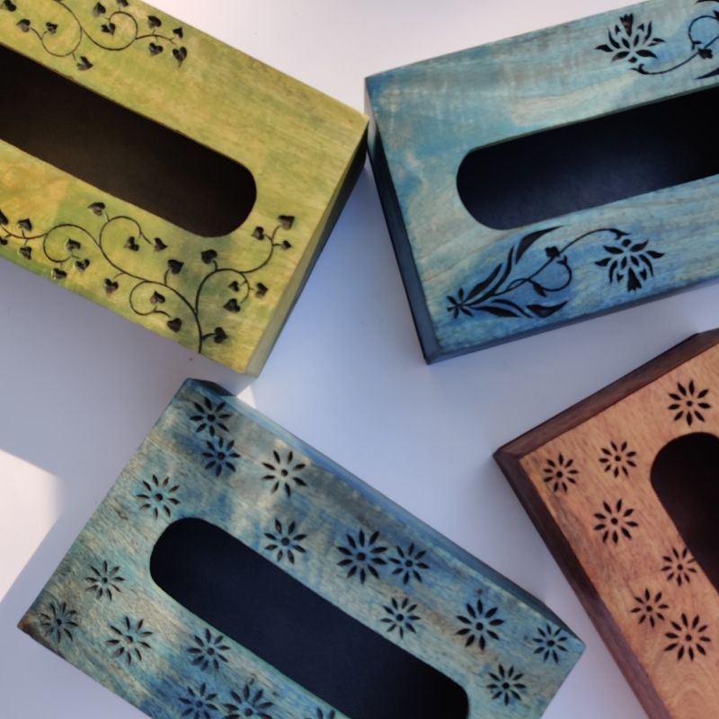 Wood Carving - Tissue Boxes – Indian Tijori